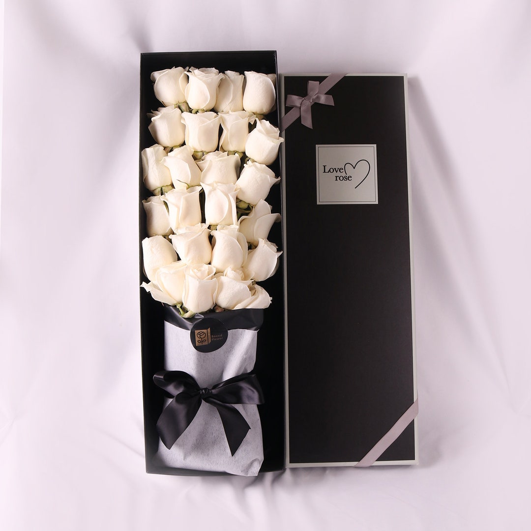 White Rose Gift Box - Etsy