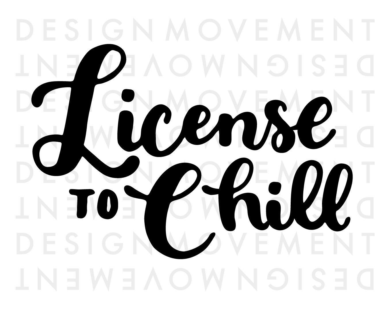 License to Chill SVG Christmas Hand Lettering Quote! Cut File for ...