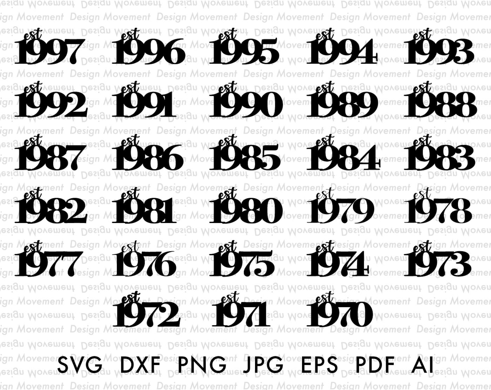 Est Cake Topper SVG, Year Established Cake Topper, Est SVG Made in Year ...