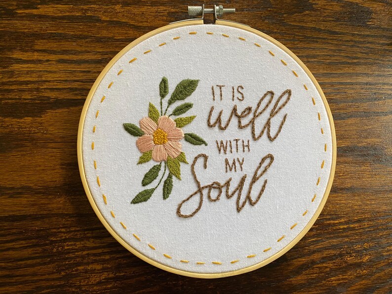 It is Well With My Soul Hand-stitched, Finished Embroidery Decor - Etsy