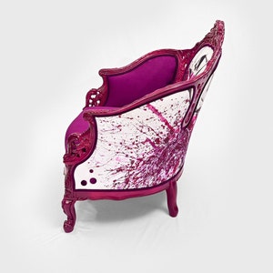 SOLD Vintage Velvet Armchair, Dancer Print, Purple Accent Chair - Etsy