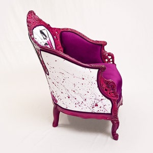 SOLD Vintage Velvet Armchair, Dancer Print, Purple Accent Chair - Etsy