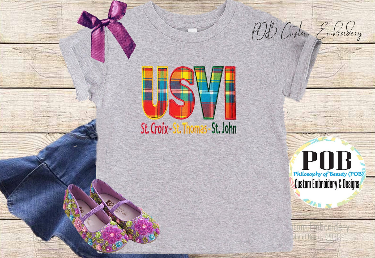 US Virgin Islands Shirt Island Shirt Vacation Madras Shirt | Etsy