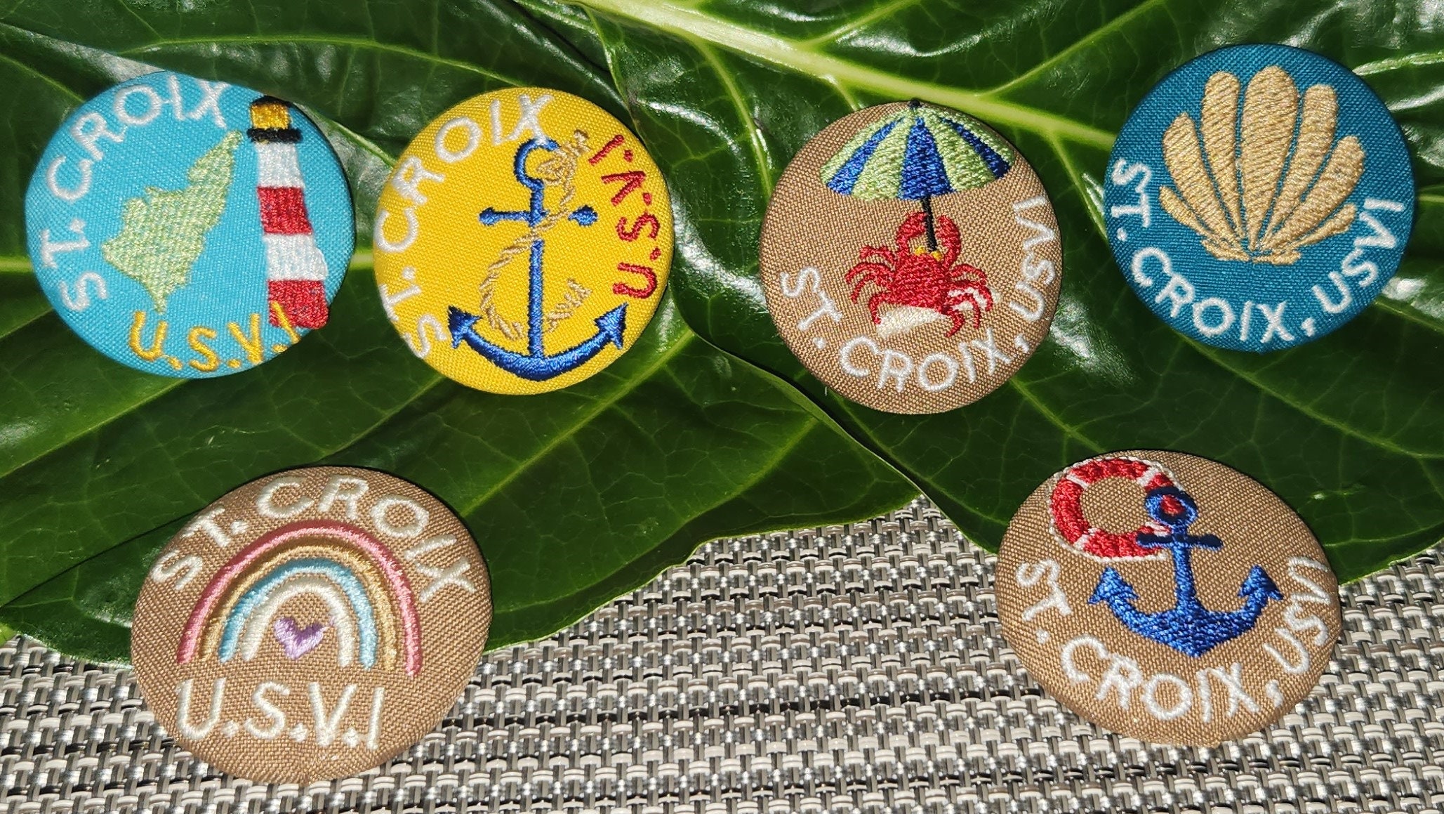 Magnets, USVI Magnets, US Virgin Islands Magnet, Embroidered Magnets ...