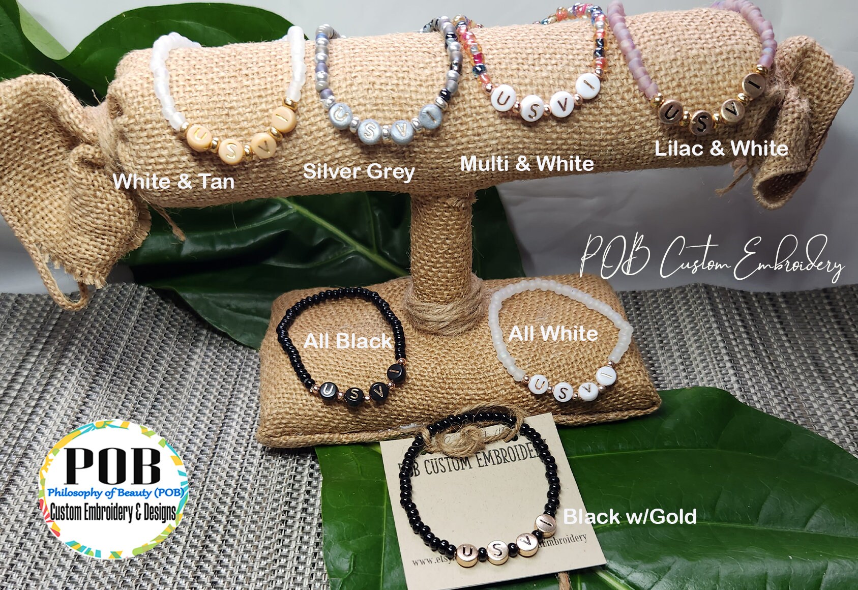 Name Bracelet, Personalized Bracelet, USVI Bracelet, US Virgin Islands ...