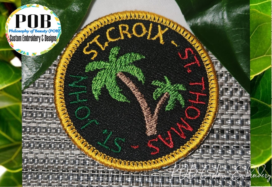 US Virgin Islands Patch, Palm Tree Patch, St. Croix Patch, St. Thomas ...