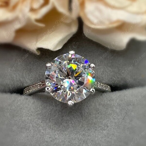 3ct Diamond Engagement Ring - Etsy