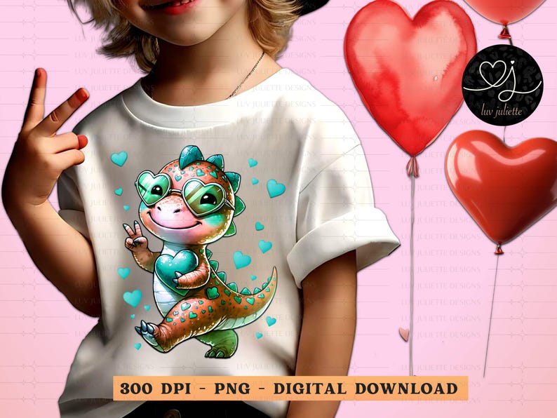 Valentine's T Rex PNG, Love Dinosaurs, Dino Sublimation, Dinosaur ...