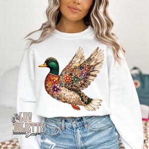 Rhinestone Mallard Duck Clipart: Glam DTF Design (PNG) - Etsy