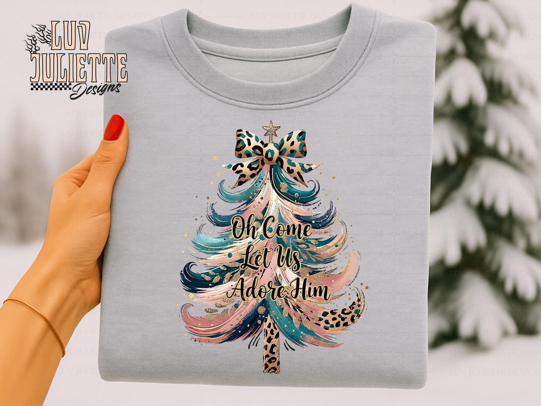 Colorful Brushstroke Christmas Tree Png ,png, Preppy Christmas Tree ...
