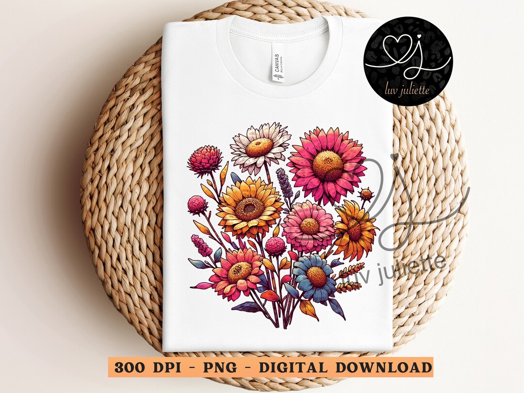 Cottagecore Sunflower PNG, Boho Flower Sublimation, Cottage Cor Png ...