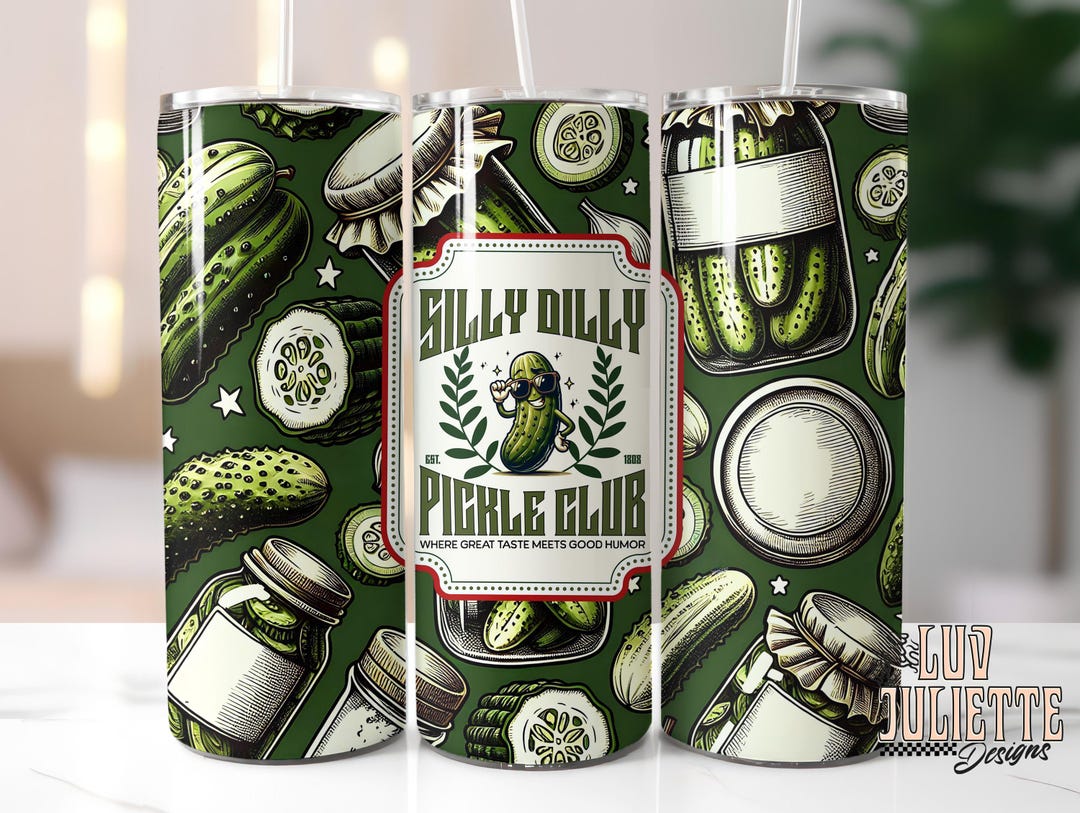 Pickle Tumbler Wrap Design | Funny Pickle Tumbler Wrap | Pickles | Pickle Lovers PNG | Pickle ...