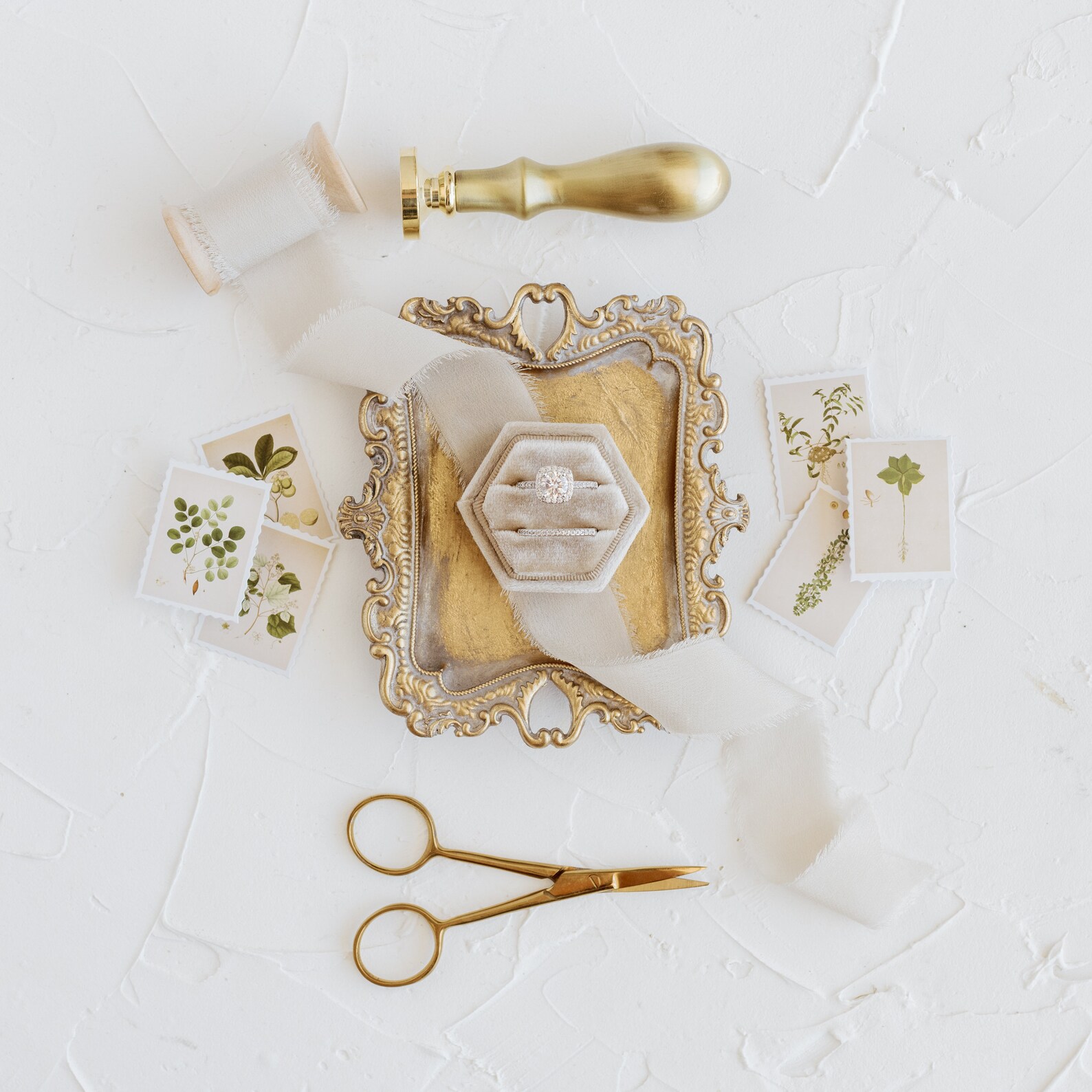 Set of 4 Nuetral Hues Frayed Edge Silk Ribbon With Wooden - Etsy