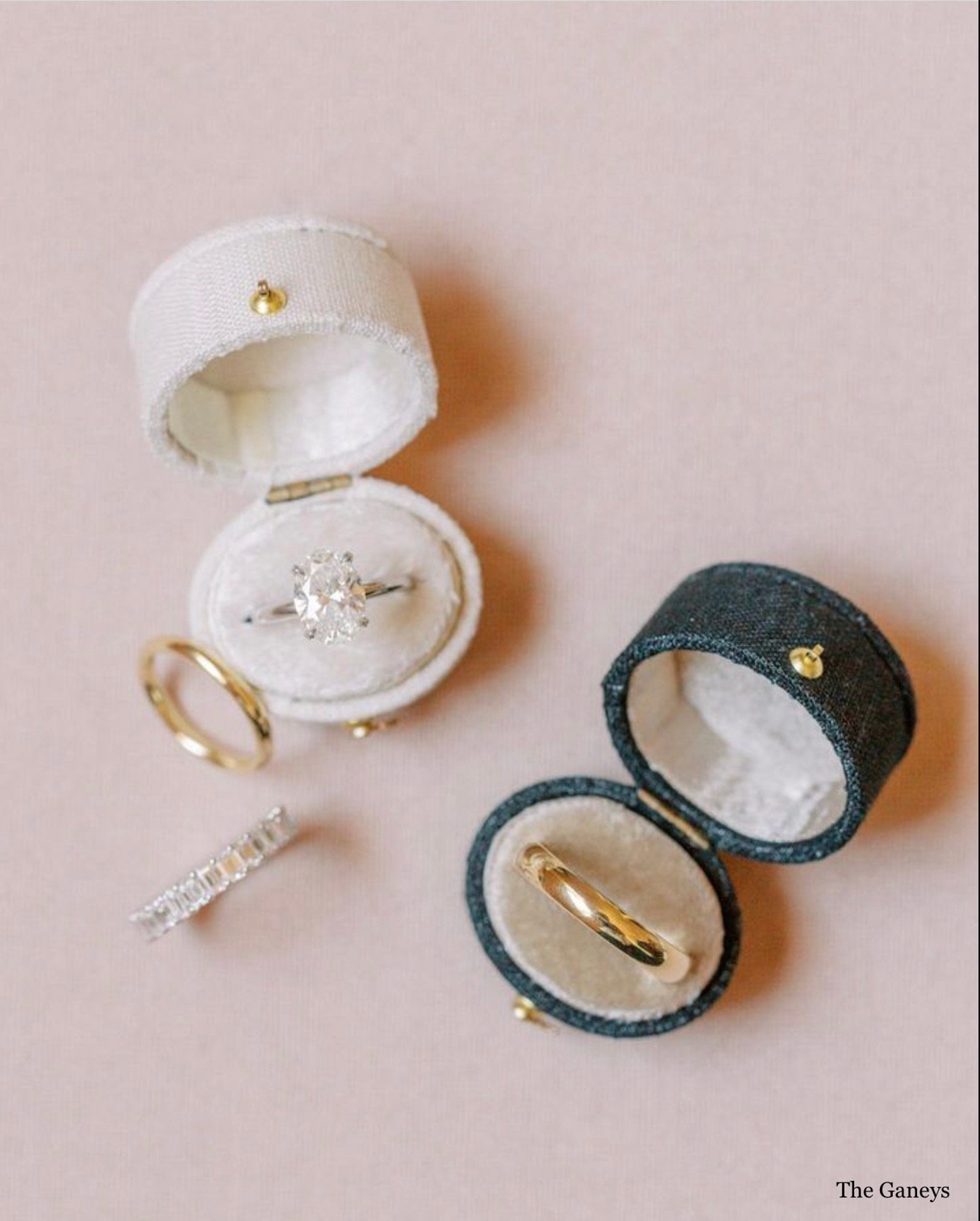 The Georgian Vintage Oval Ring Box, Antique Ring Box, Proposal, Linen ...