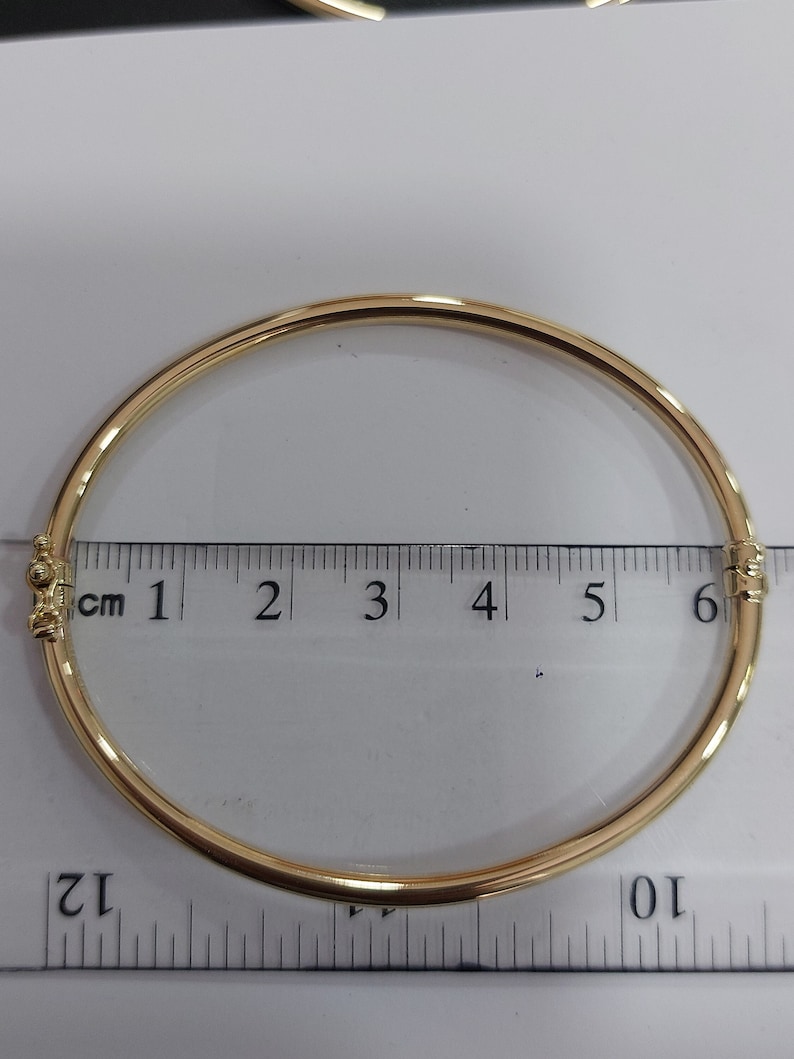 9K 9CT Yellow Gold Bangle Plain Tube - Etsy