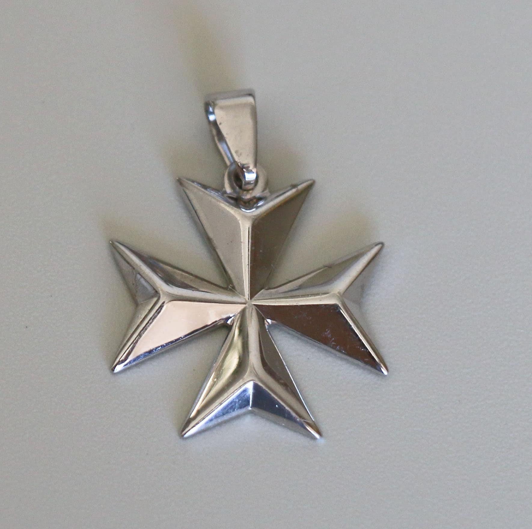 New Silver 925 Solid Maltese Malta Cross Pendant Different Sizes - Etsy