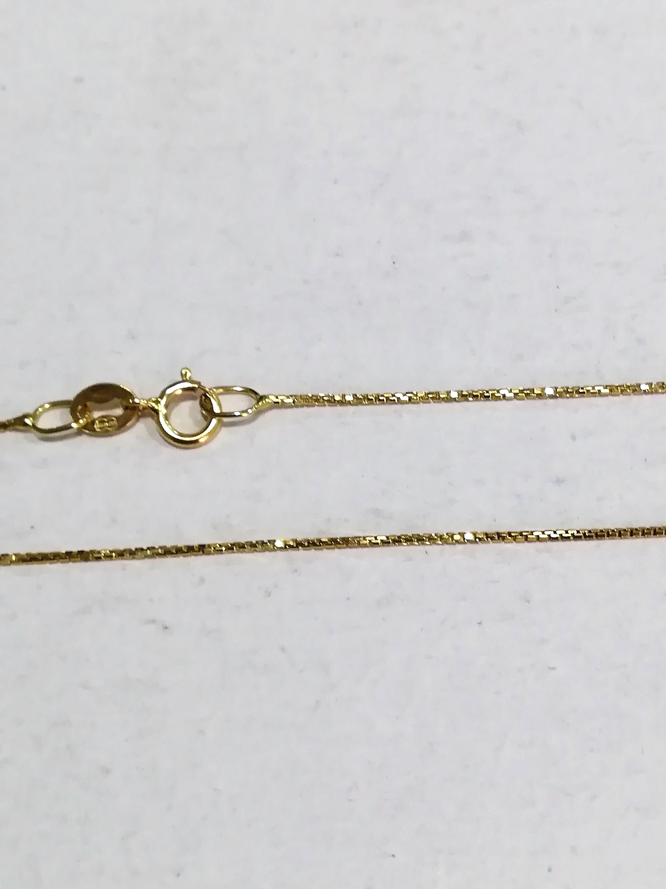 18KT Yellow Gold Light Box Chain 40cm 45cm 50cm - Etsy Australia