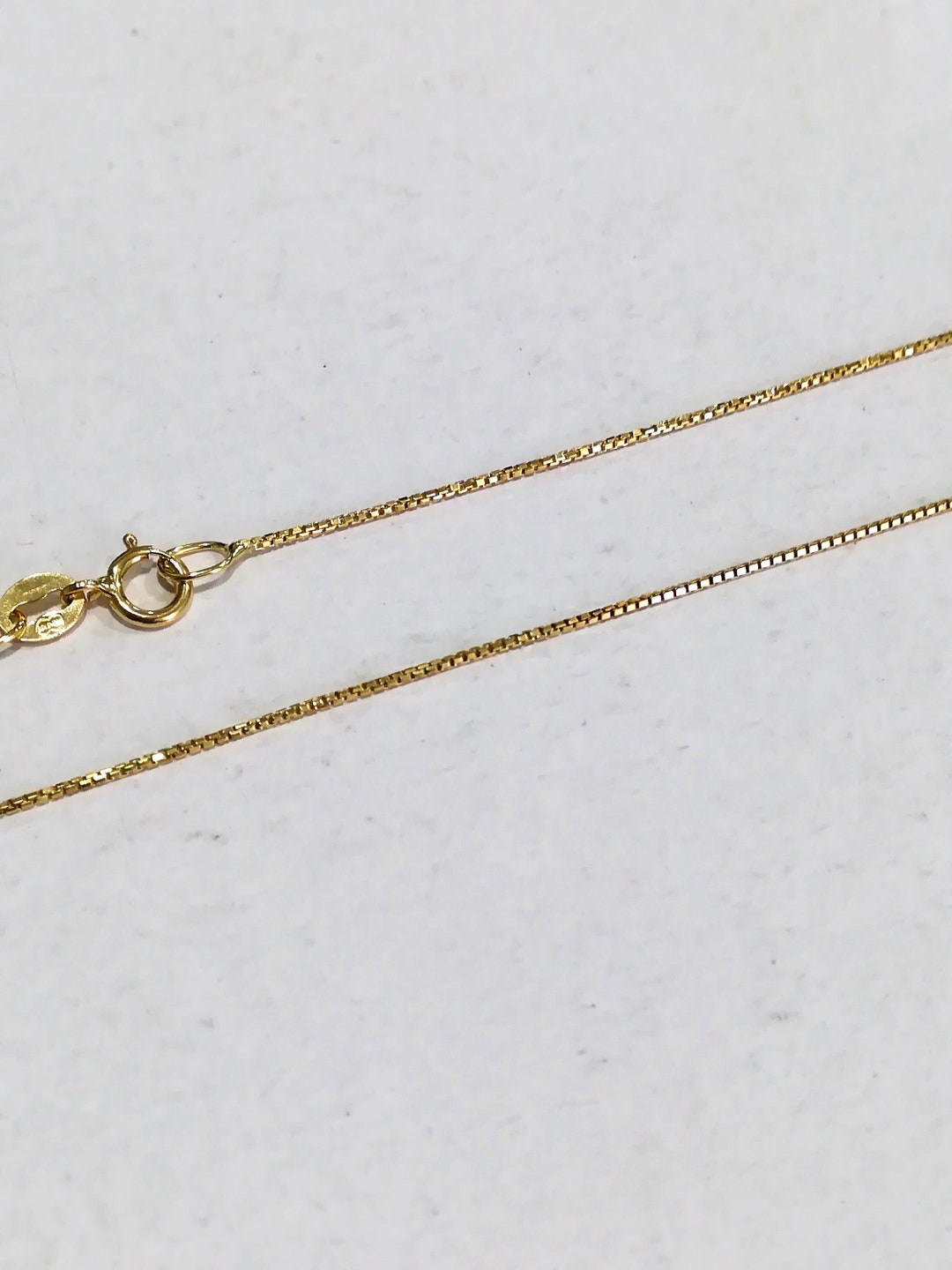18KT Yellow Gold Light Box Chain 40cm 45cm 50cm - Etsy Australia
