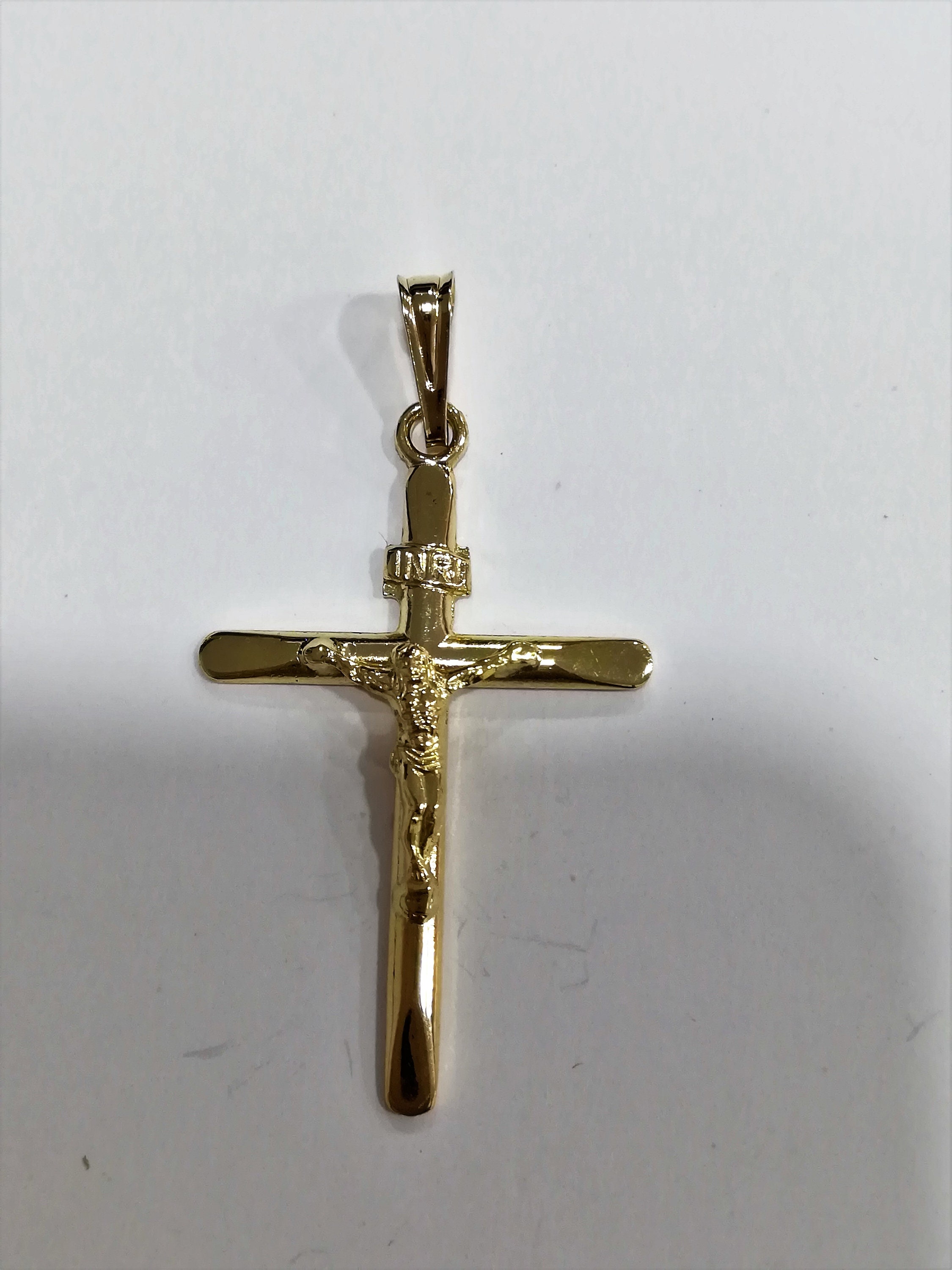 18k 18ct Holy Cross Crucifix Jesus Inri Hollowed Religious - Etsy