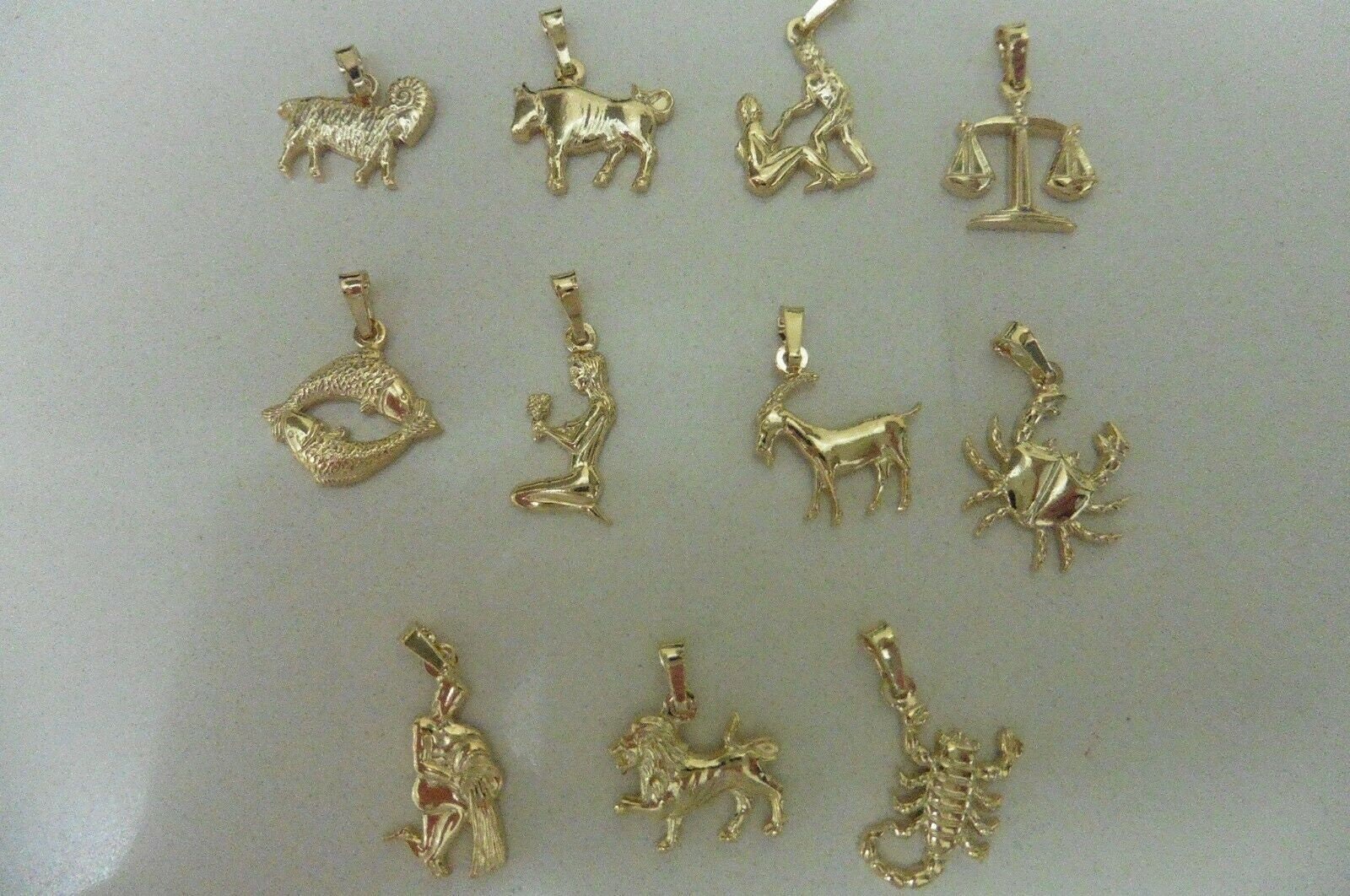 Yellow Gold Zodiac Signs Horoscope All Signs Pendant Charm Month ...