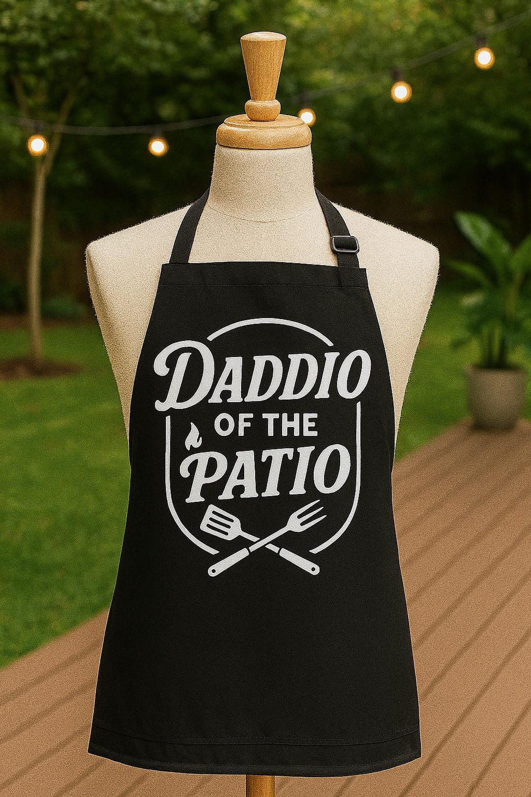 Daddio of the Patio Apron | Funny Dad Apron | Retro Grilling Gift | BBQ ...