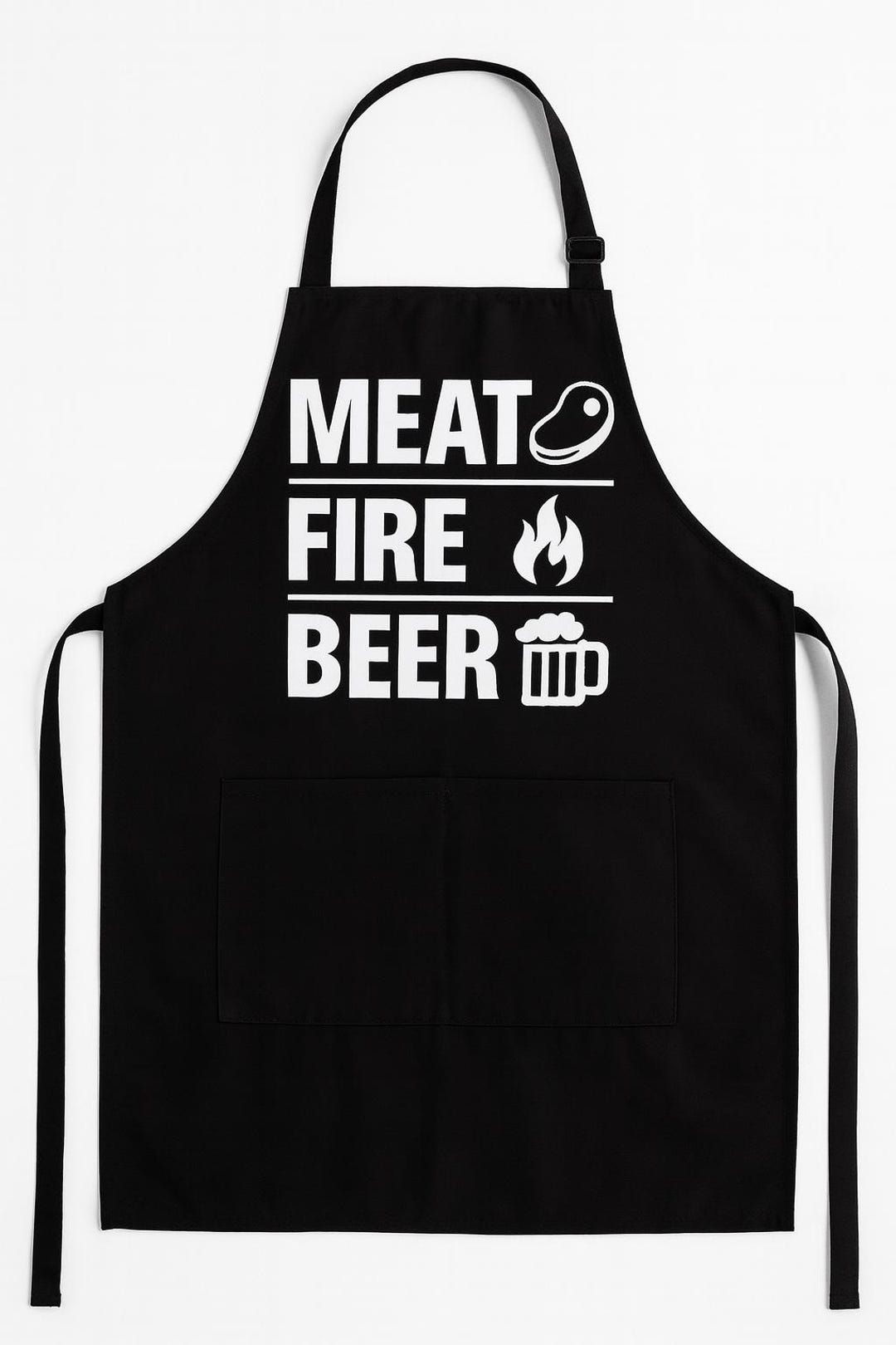 Meat. Fire. Beer. Apron – Funny Grill Gift – Grill Apron for Men ...