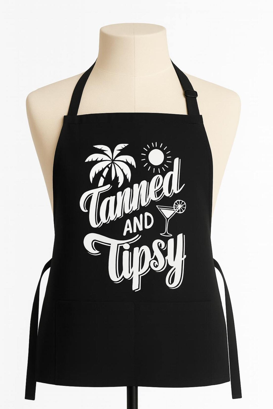 Funny Apron – Tanned and Tipsy Apron – Vacation Mode Gift – Poolside ...