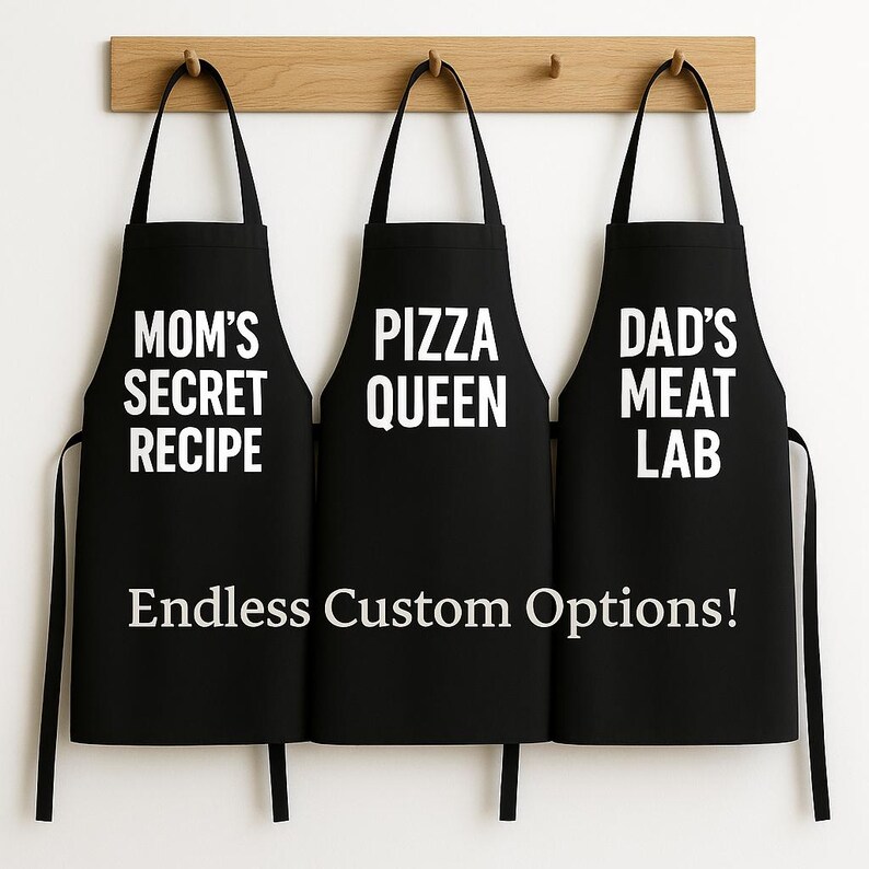Personalized Apron – Custom Text Apron – Funny Cooking Apron – BBQ ...