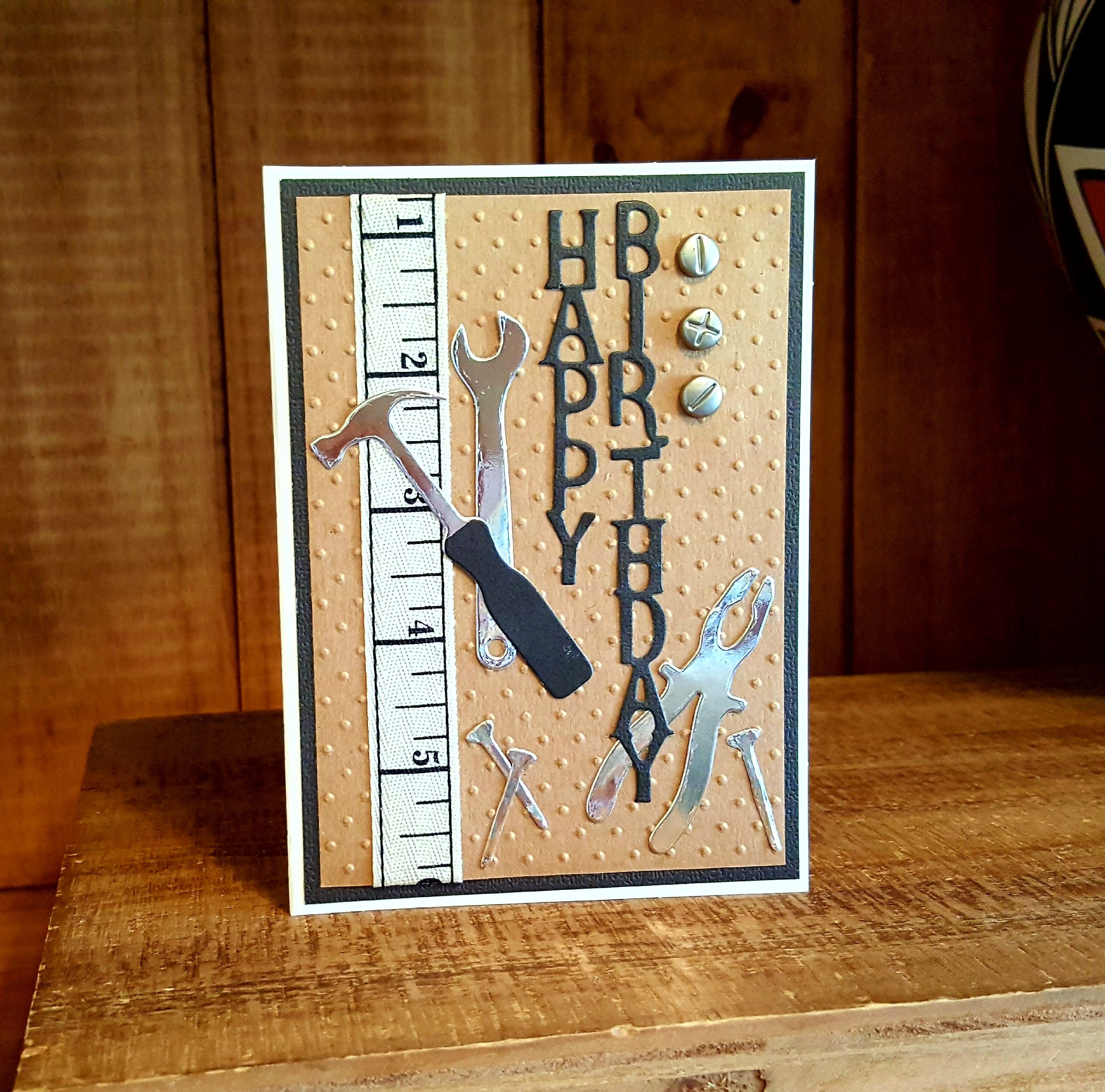 Handyman Happy Birthday Card Masculine Birthday Card | Etsy