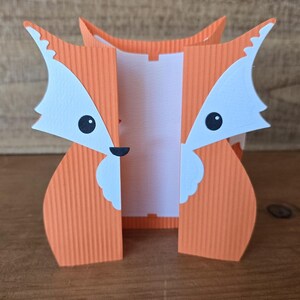 Handmade 3D Fox Card: Orange Embossed Children's Greeting - Etsy
