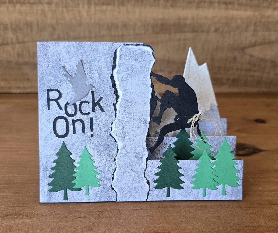 3D Rock Climber Greeting Card: Handmade Encouragement Card - Etsy