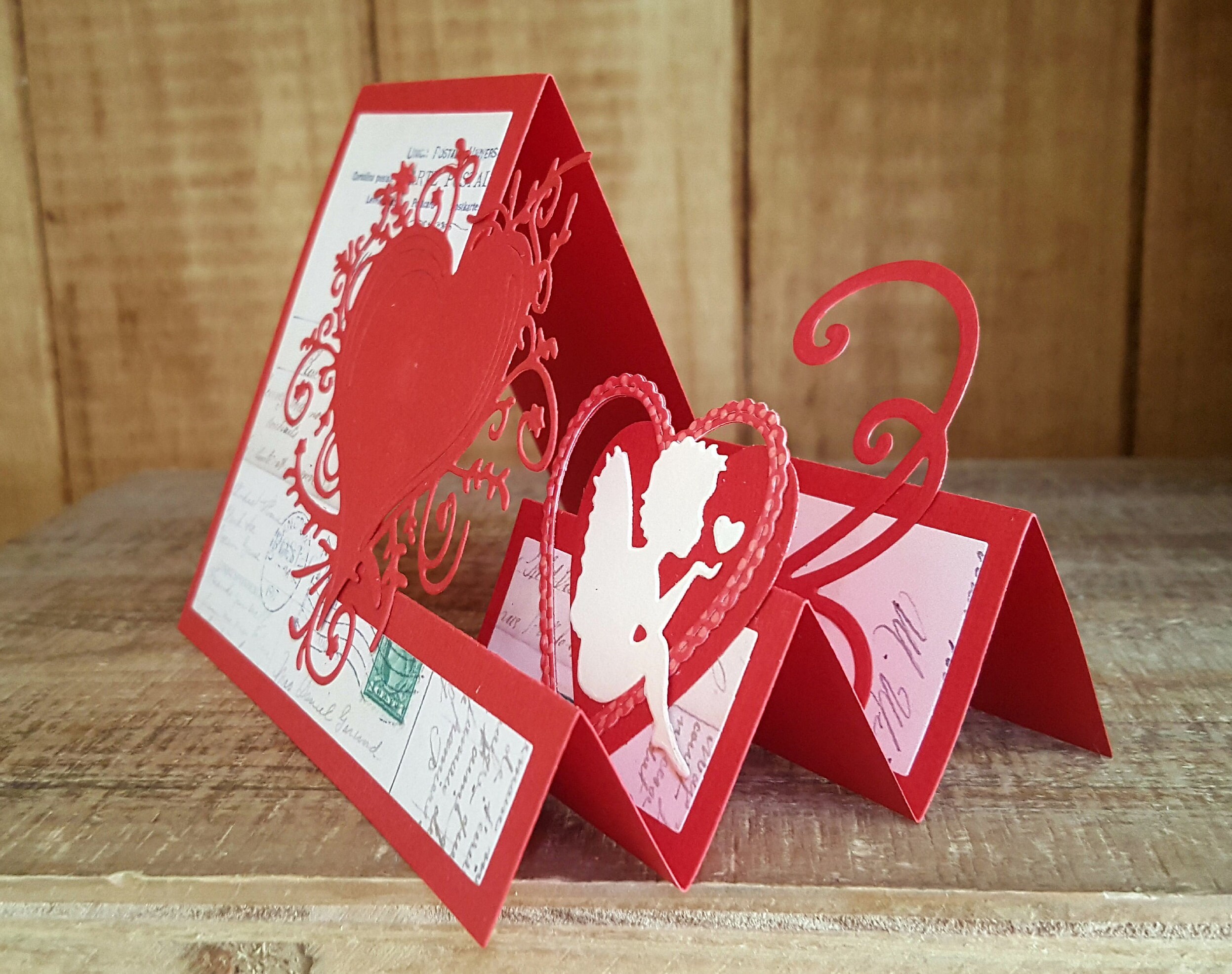 Romantic Valentines Day Handmade 3D Greeting Card Frilly - Etsy