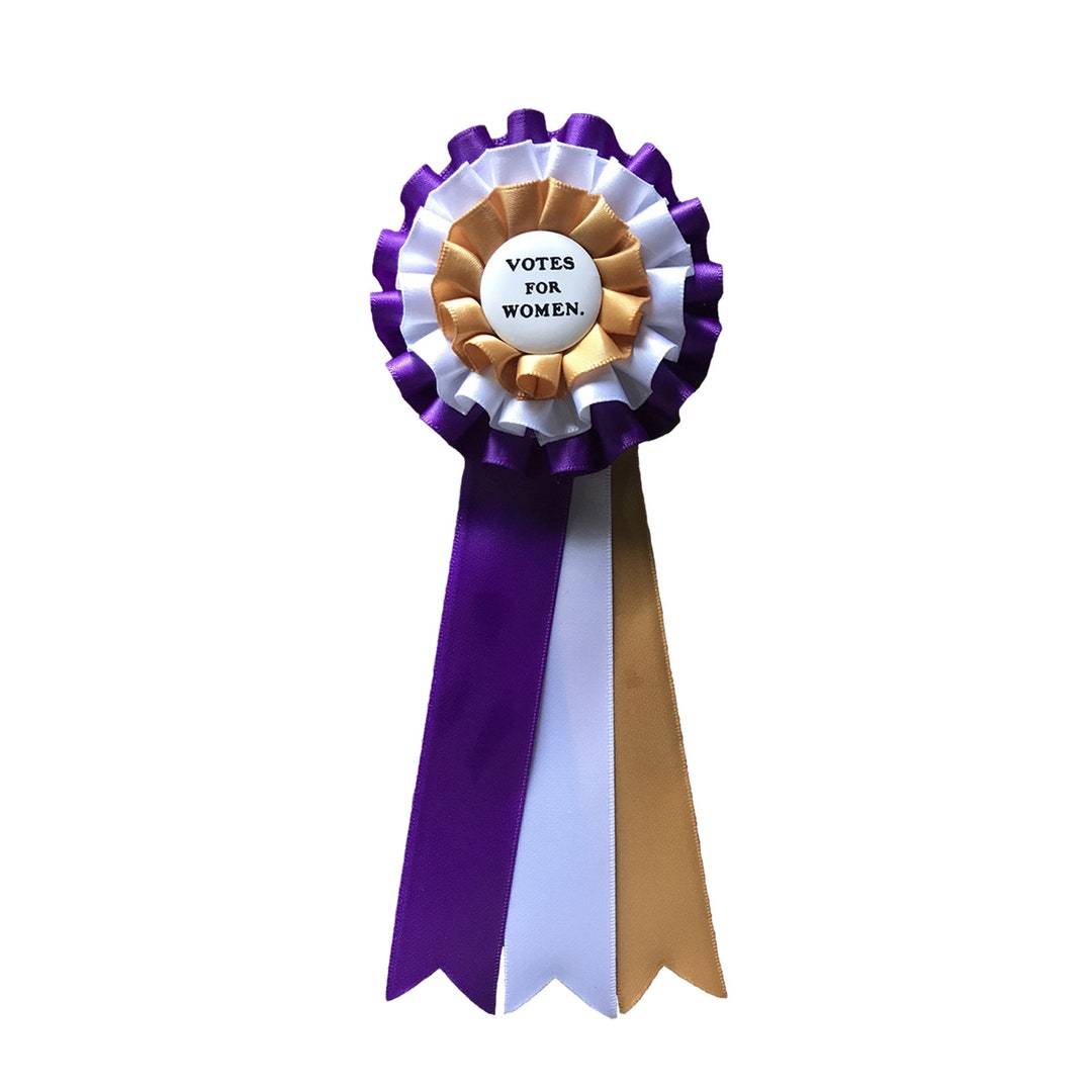 Suffrage Rosette Suffragette Suffragist Votes for Women Satin Rosette ...