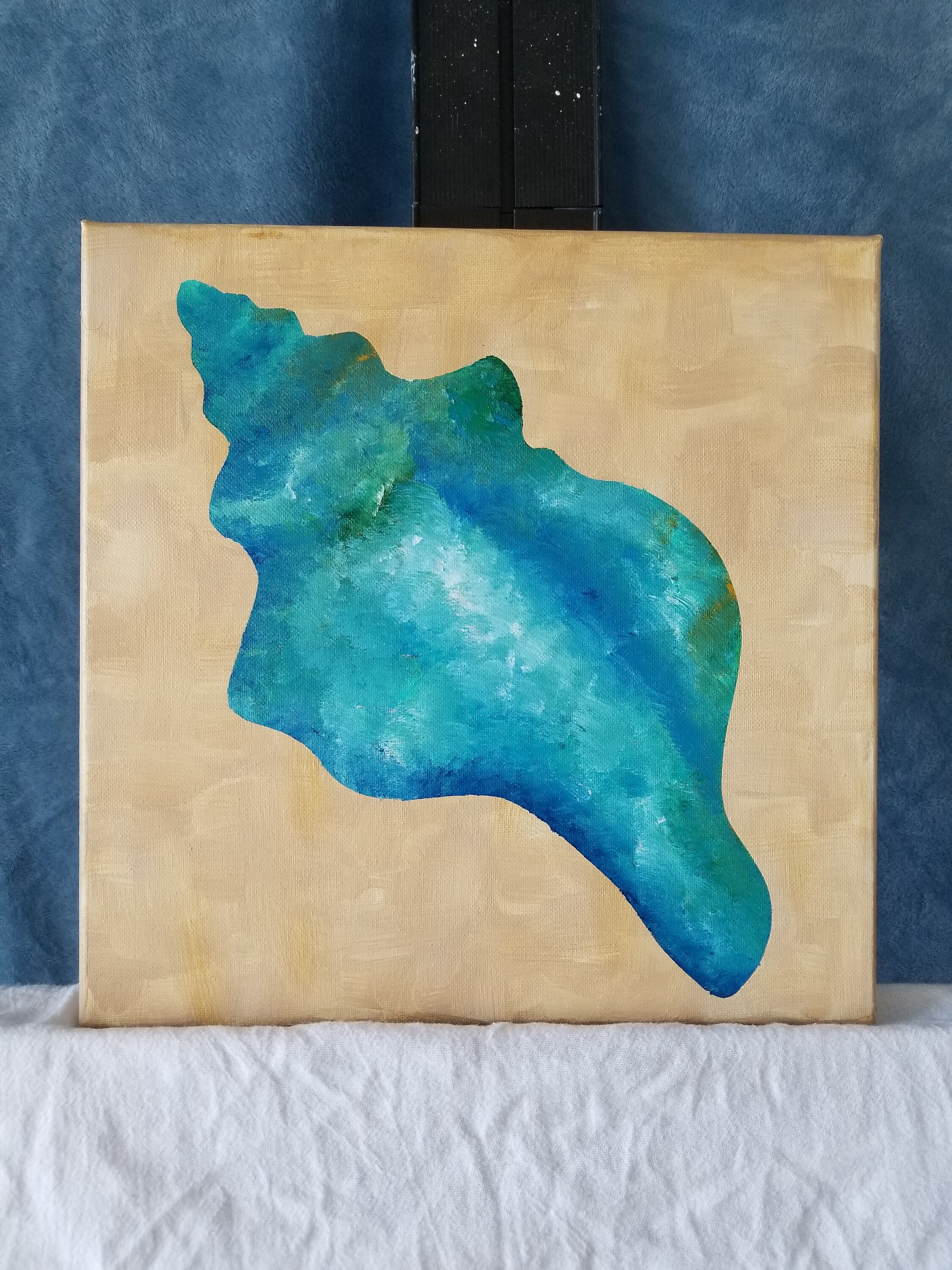 RTS Conch Shell Acrylic Painting Abstract Ocean Wall Art | Etsy