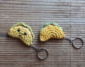 Crochet Taco Keychain - Etsy
