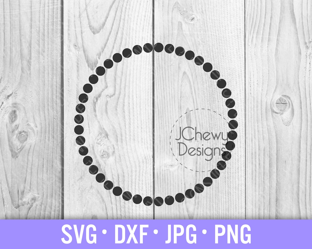 Dotted Circle Monogram SVG - Circle Border Svg - Monogram Border Svg - Dotted Monogram Svg - Svg ...