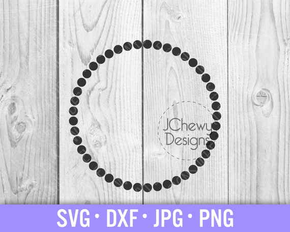 Dotted Circle Monogram SVG Circle Border Svg Monogram - Etsy
