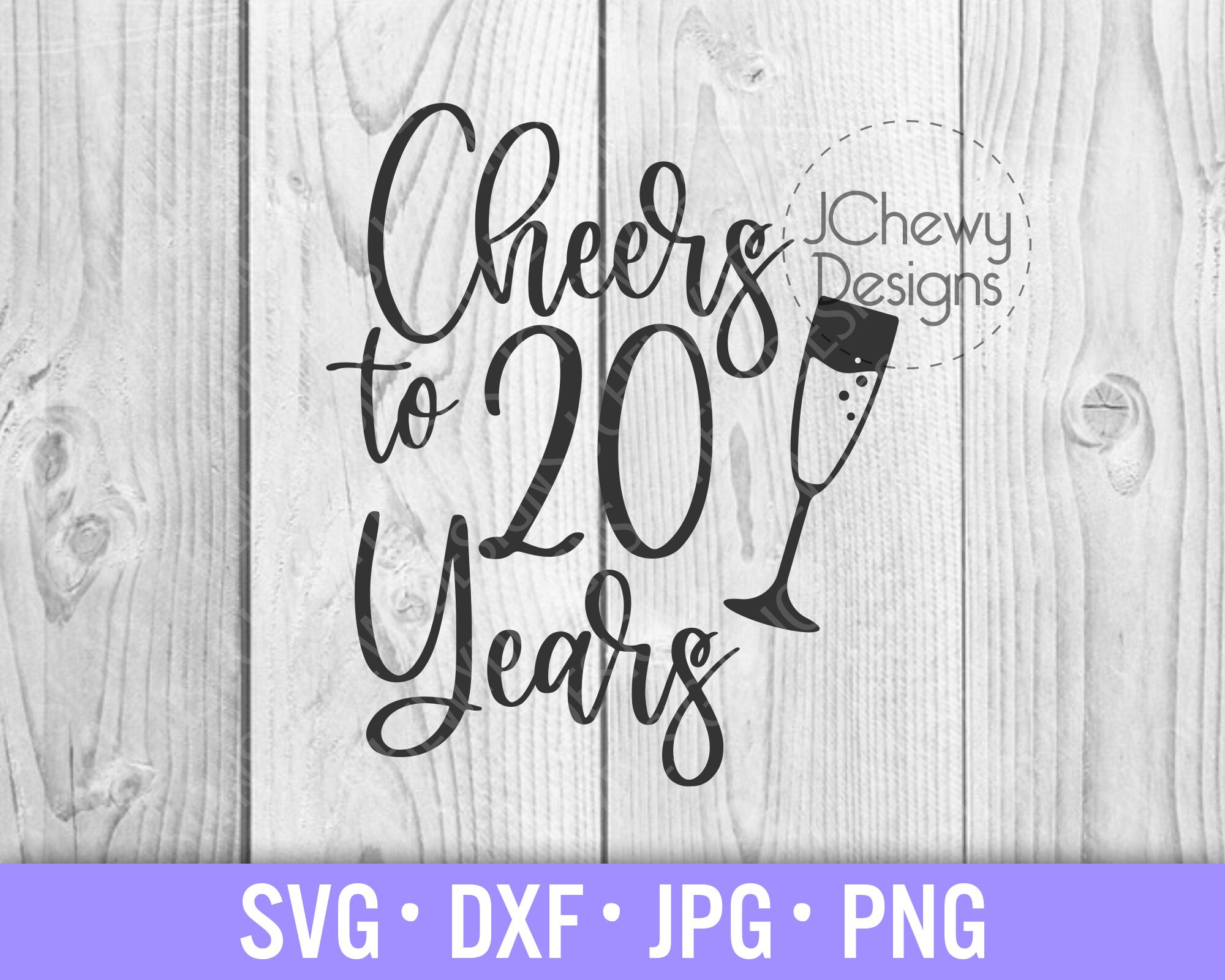 Cheers to 20 Years SVG - 20th Birthday Svg - 20 and Fabulous Svg ...