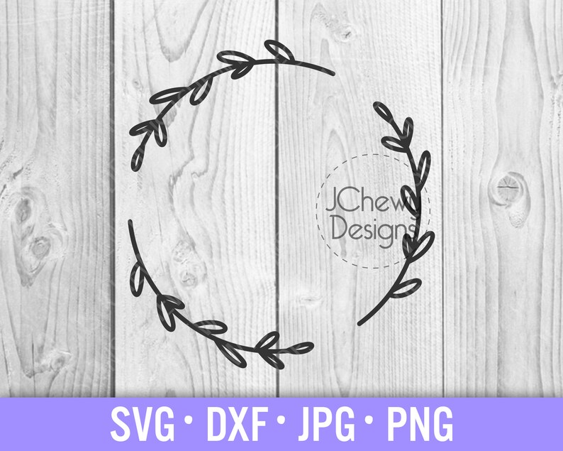 Branch Leaf Monogram SVG Leaf Wreath Svg Monogram Border - Etsy