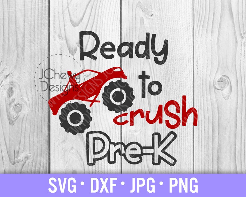 Ready to Crush Pre-k SVG Back to School Svg Pre-k Svg | Etsy