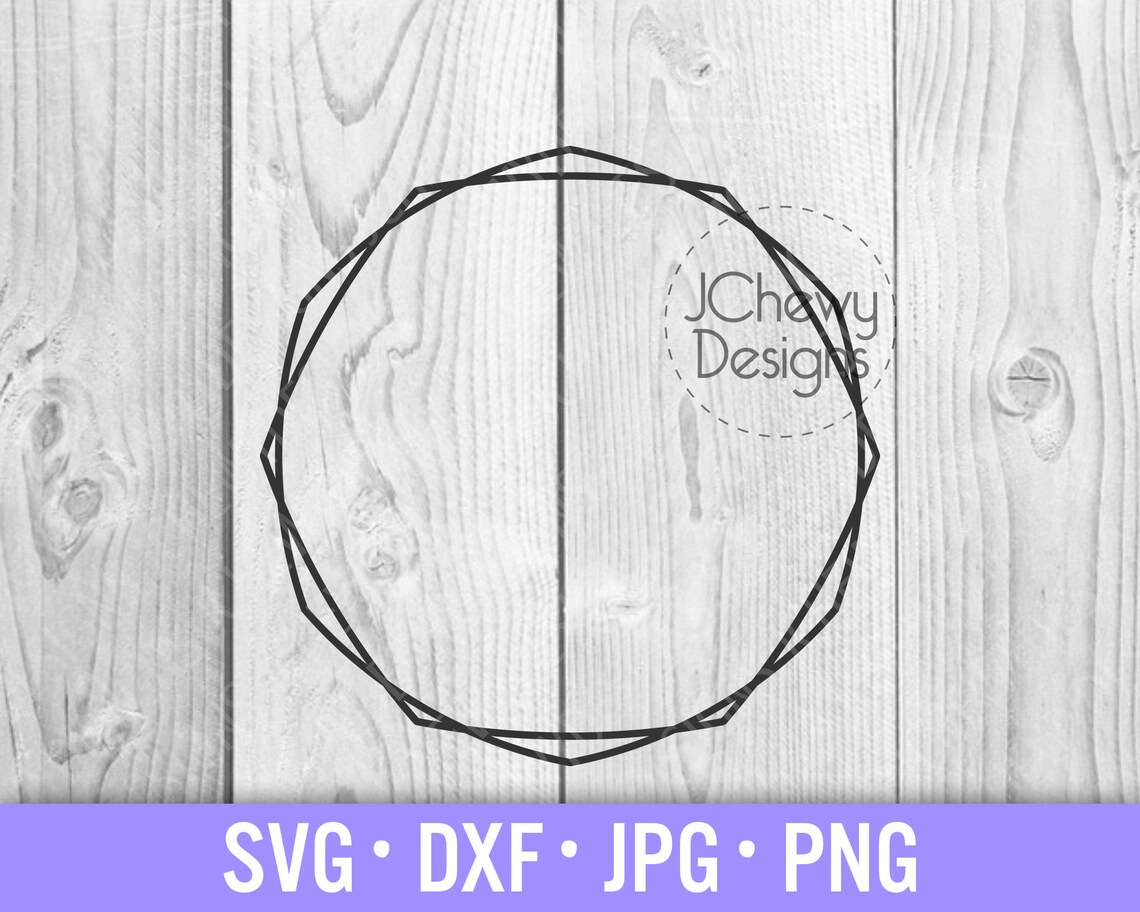 Rounded Hexagon Border SVG Monogram Frame Svg Circle - Etsy