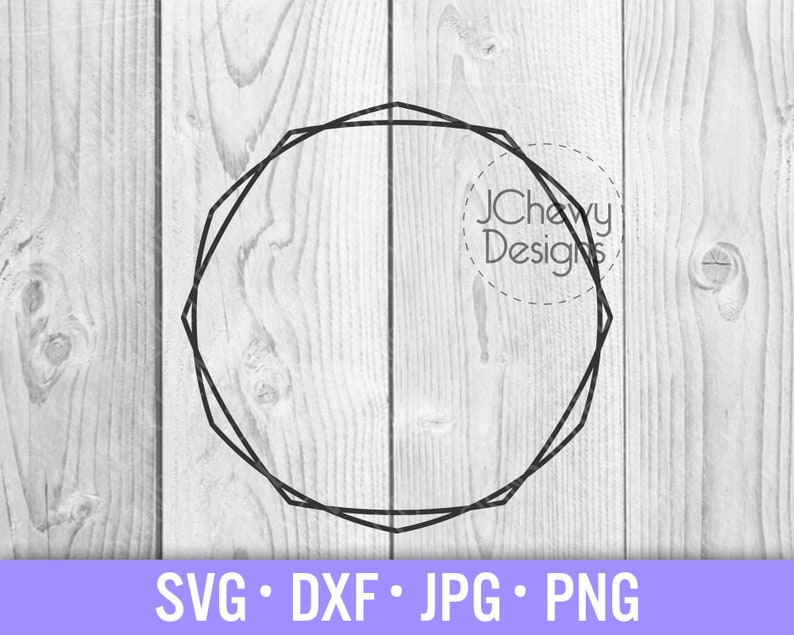Rounded Hexagon Border SVG Monogram Frame Svg Circle - Etsy