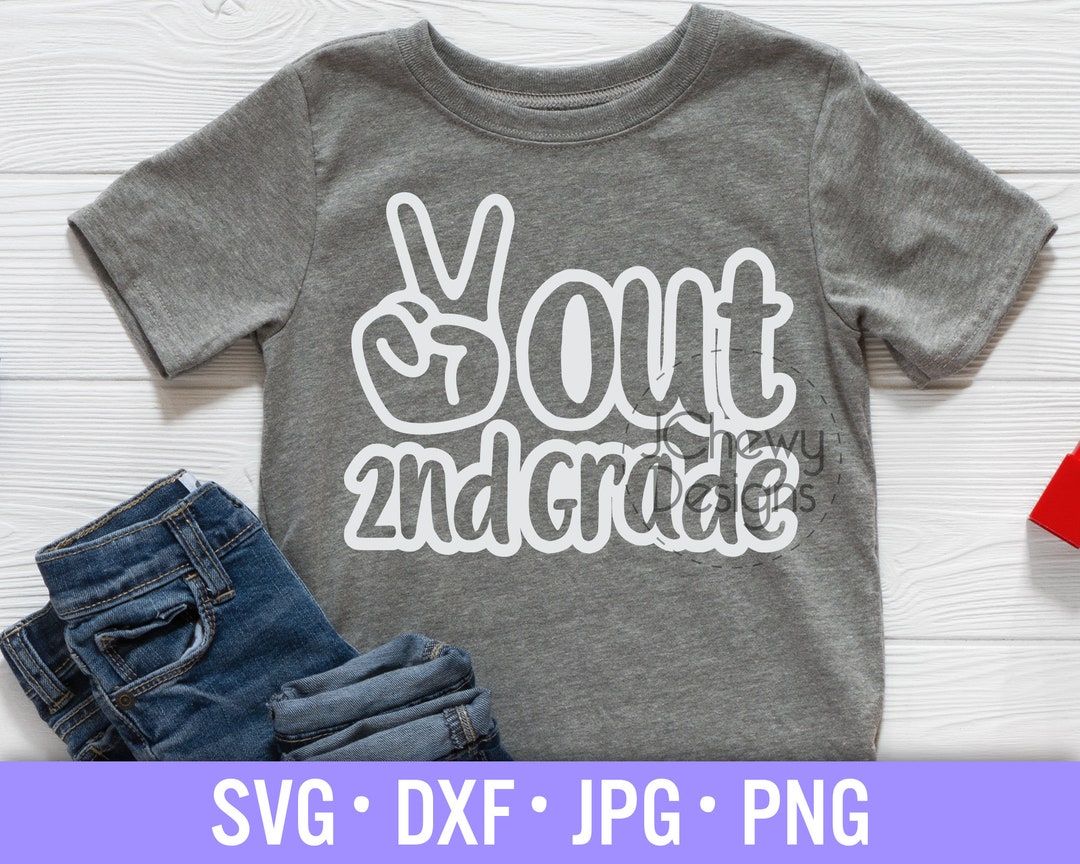 Peace Out 2nd Grade SVG - Last Day of School Svg - Second Grade Svg ...