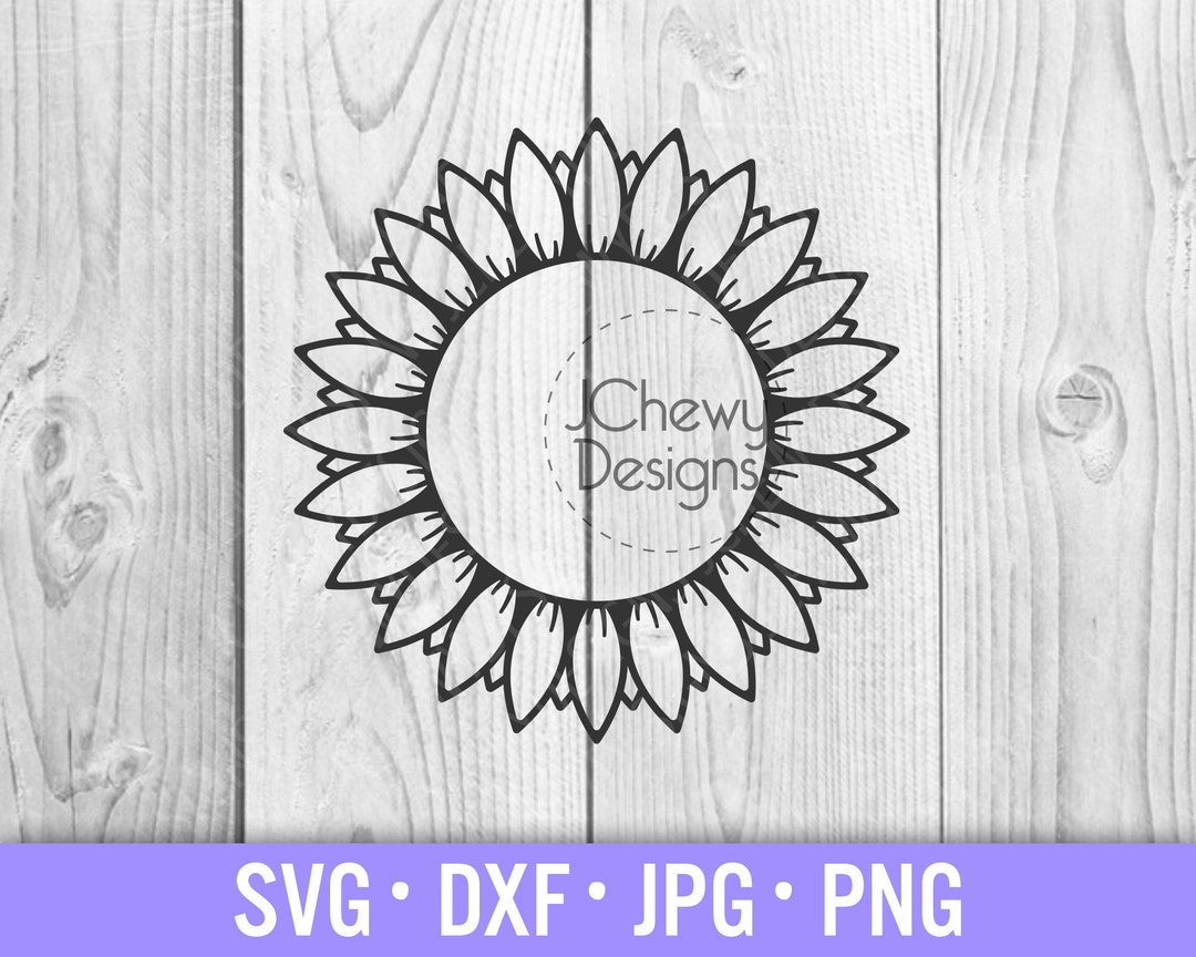 Sunflower Monogram SVG - Wreath Svg - Monogram Border Svg - Sunflower ...