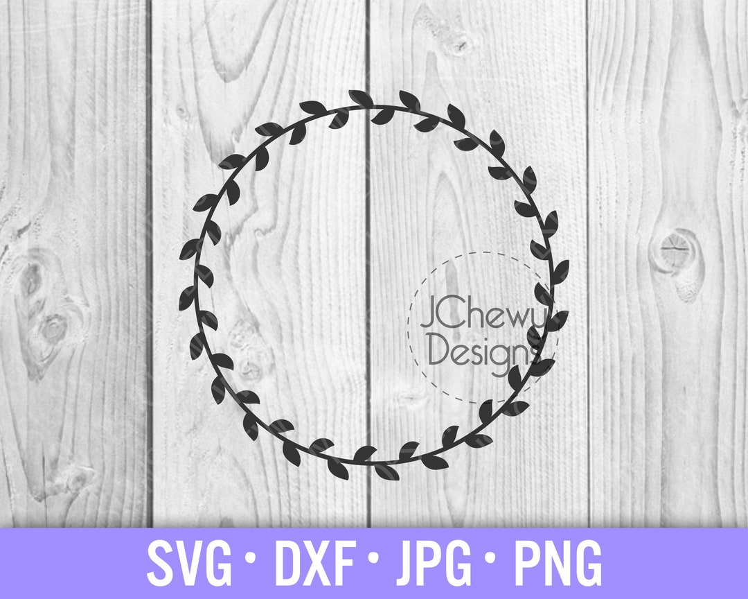 Leaf Wreath Monogram SVG - Leaf Wreath Svg - Monogram Frame Svg ...