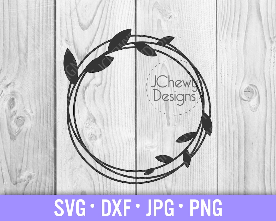 Leaf Circle SVG - Hand Drawn Leaves Svg - Leaf Wreath Svg - Leaves ...