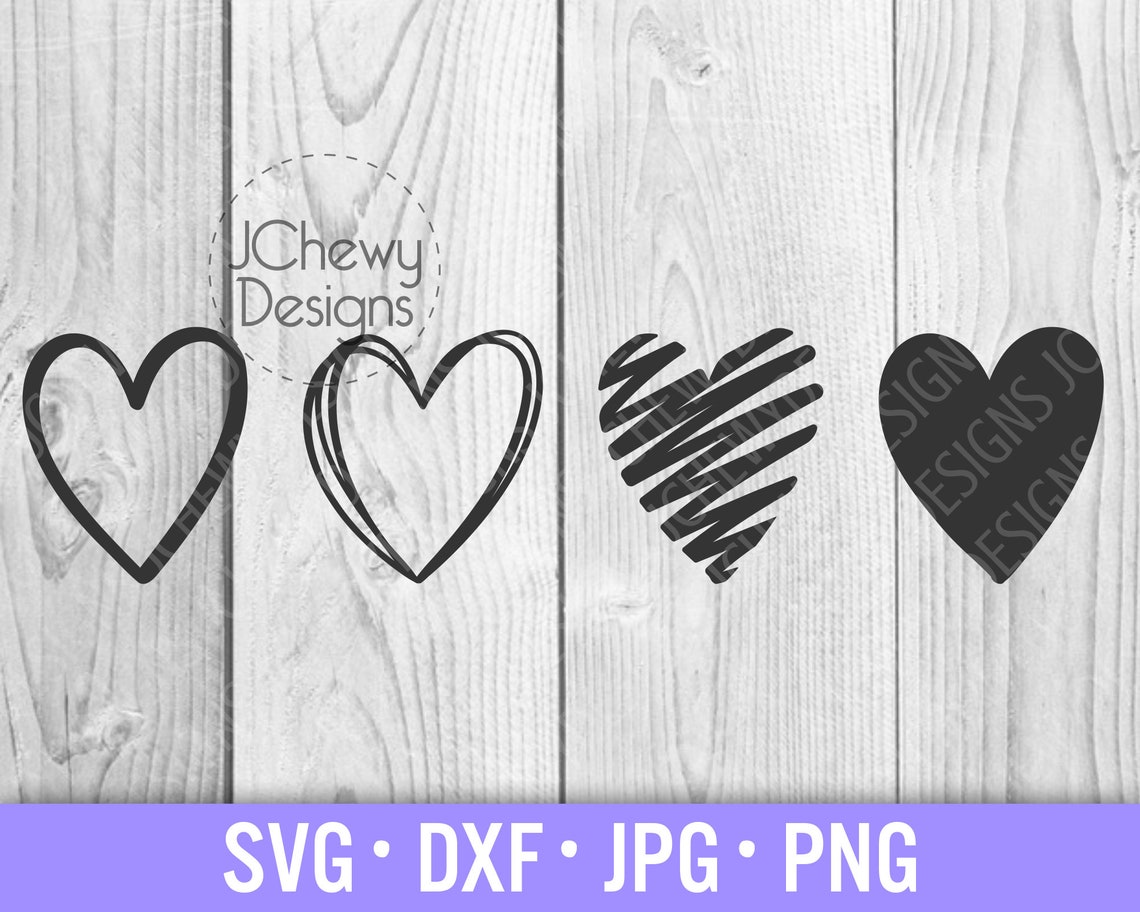 Doodle Hearts SVG Handdrawn Heart Svg Scribble Hearts Svg - Etsy
