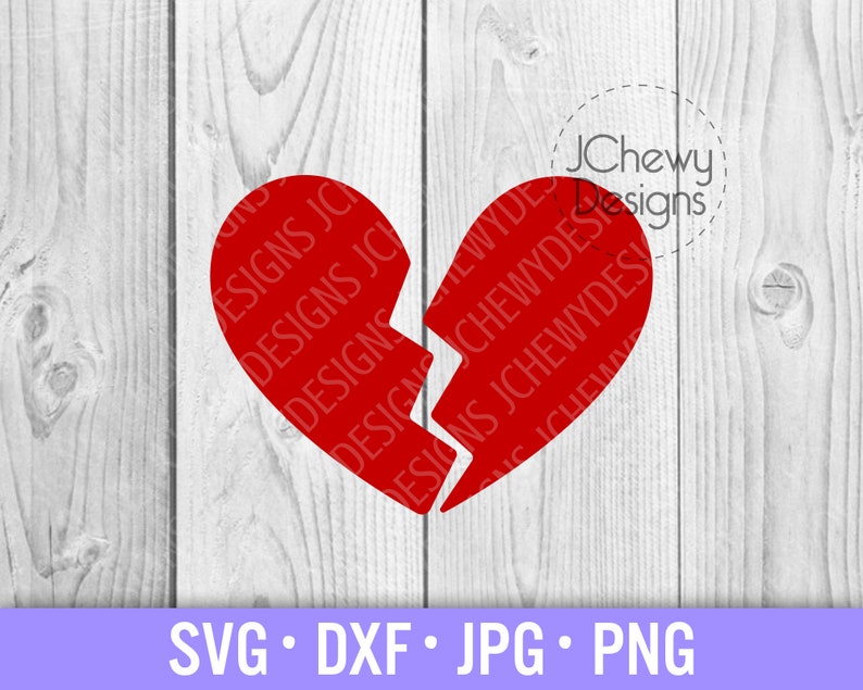 Corazón roto SVG Corazón svg Divorcio svg Día de Galentine svg Svg, Dxf ...