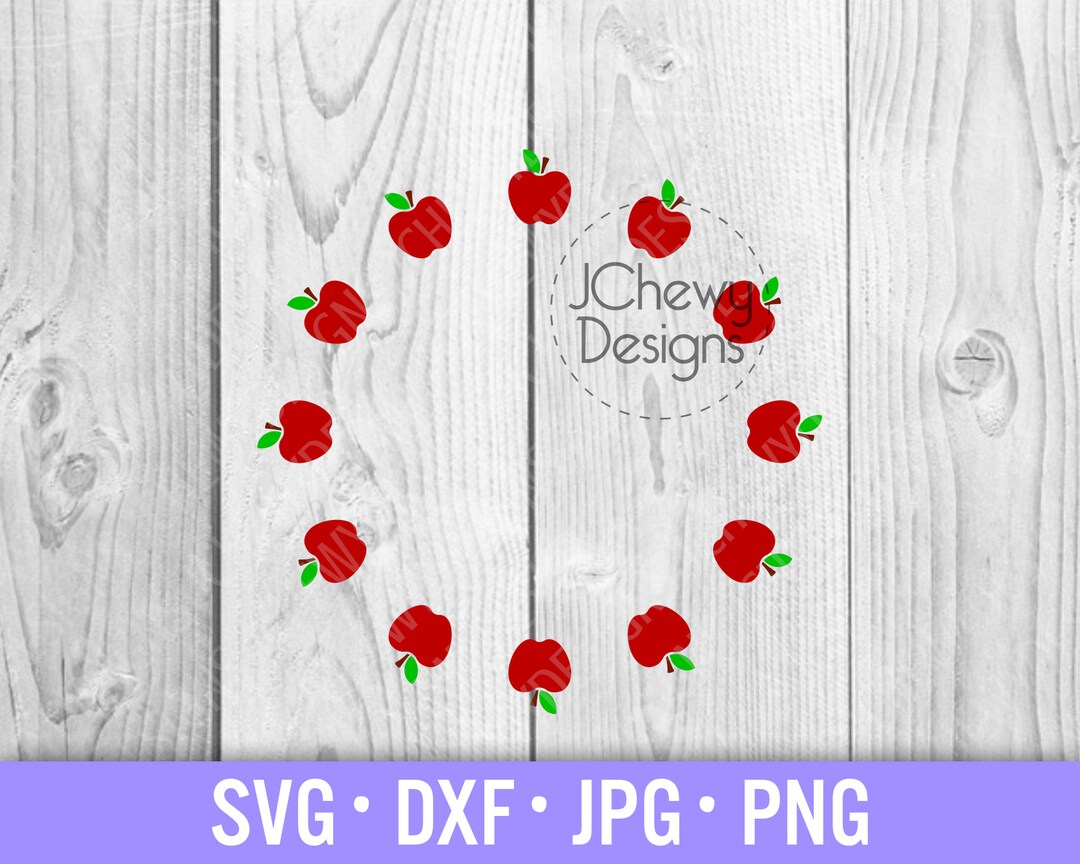 Apple Circle Monogram SVG - Teacher Monogram Svg - Apple Monogram Svg ...