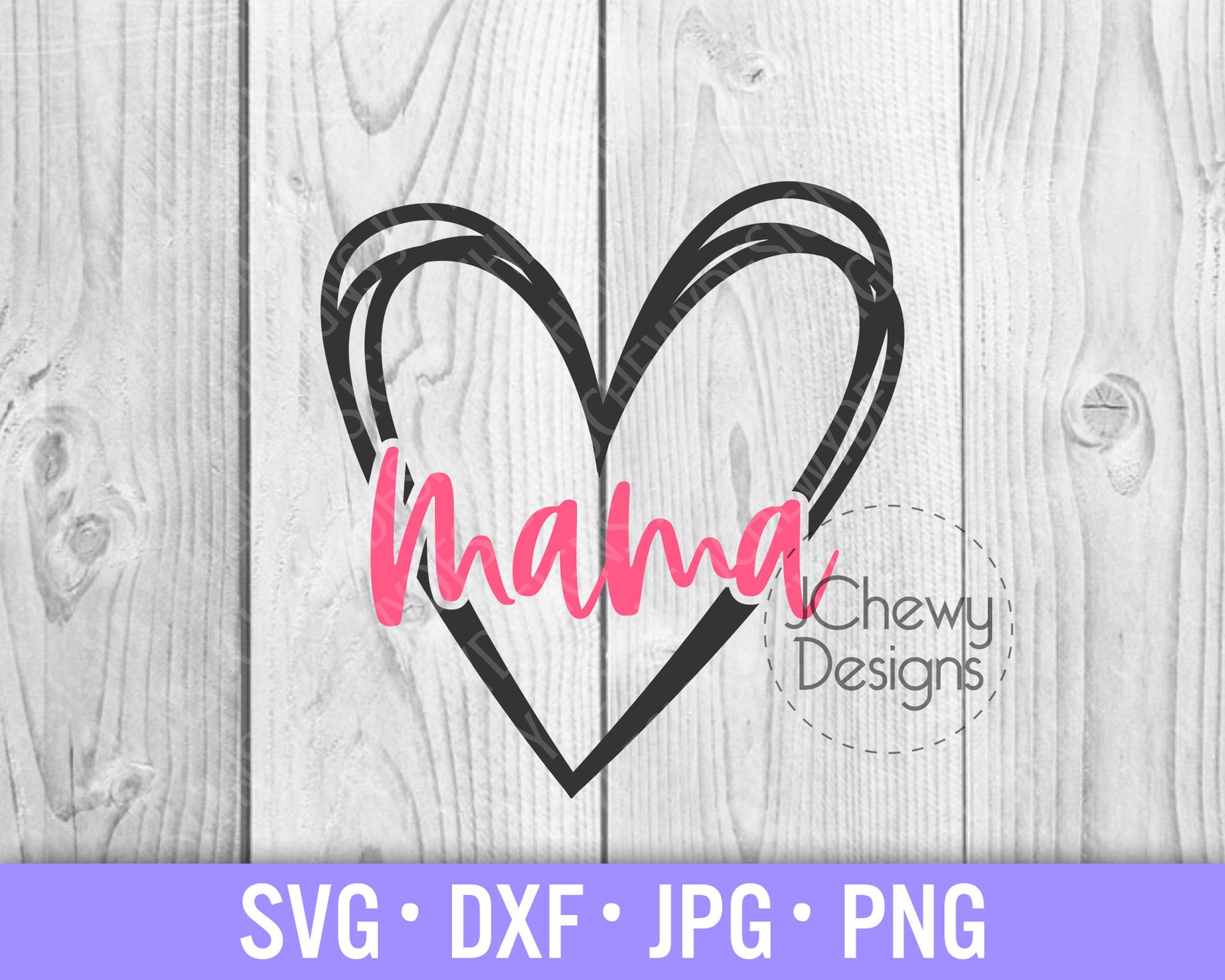 Doodle Heart Mama SVG - Mama Heart Svg - Mommy Heart Svg - Mom Heart ...